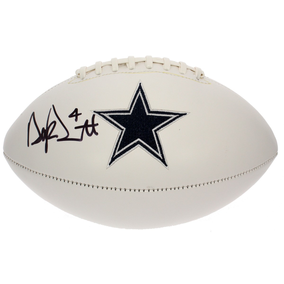 Dak Prescott Autographed Signed Dallas Cowboys White Panel Football ...